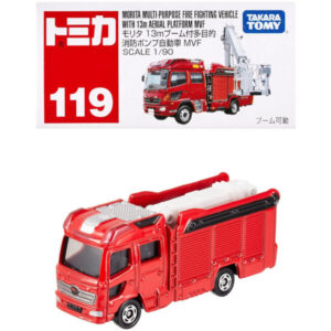 Tomica 119 Morita Fire Truck with 13M Boom | More Than Meeples